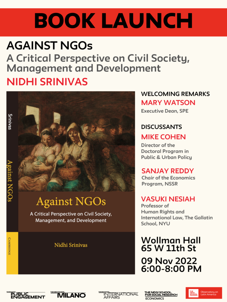 Book Launch: Against NGOs A Critical Perspective on Civil Society ...